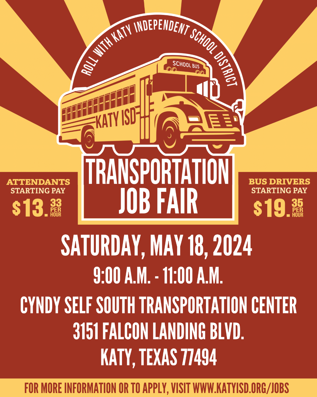 Katy ISD Hosts Transportation Job Fair on May 18 | The Katy News